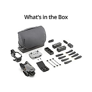 DJI Mavic 3 Fly More Combo, Drone with 4/3 CMOS Hasselblad Camera, 5.1K Video, Omnidirectional Obstacle Sensing, 46 Mins Flight, Advanced Auto Return, with DJI RC-N1, Two Extra Batteries, Gray