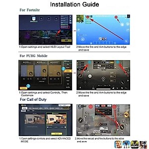 PUBG Mobile Controller, GOFOYO Auto High Frequency Click Mobile Gaming Controllers for PUBG/Fortnite/Rules of Survival Gaming Grip and Gaming Joysticks for Android iOS Phone