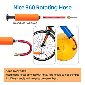 16PCS Air Pump Needle, Dual-Port Inflation Needles, Air Inflation Needle for Football Basketball Soccer Ball Volleyball Rugby Balls and Other Sports Balls Replacement Needles with Portable Storage Box