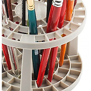 Creative Mark Brush Crate Brush Storage Holder - Brush Crate for Painting, Artists, Drying, & More! - Beige