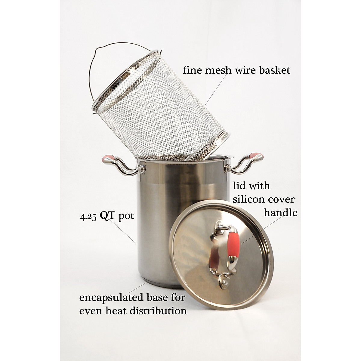 ExcelSteel Stainless Steel Vegetable Cooker, 4-1/4 Quantity, Pot