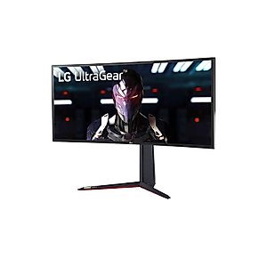 LG 34” 34GN85B-B Nano IPS 1 ms QHD Curved Ultragear™ Gaming Monitor with 160Hz Refresh Rate, VESA Display HDR400, AMD FreeSync™ Premium & G-SYNC Compatible