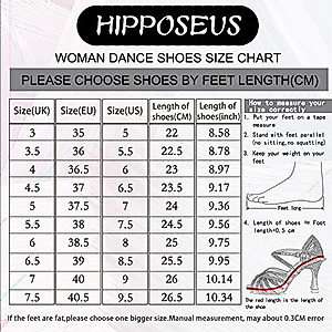 HIPPOSEUS Women's Latin Dance Shoes Brown T-strap Open Toe Ballroom Salsa Dance Shoes 3" heel,US 5.5