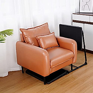 TV Tray Table, Allpop Adjustable TV Dinner Tray for Eating, Folding Laptop Table with 6 Heights & 3 Tilt Angles, Cup Holder for Bed & Sofa, Black