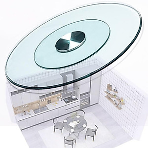 EMENAR Home Rotating Serving Tray For Kitchen Dining Table, 40in Lazy Susan Turntable Tabletop Organizer, Heavy Duty Thick Rotating Serving Plate (Size : 100cm/40in)