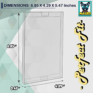 MALKO 10 PACK Video Game Protector Compatible with: Nintendo Switch Game Case & Steelbook | Clear Plastic Sleeve