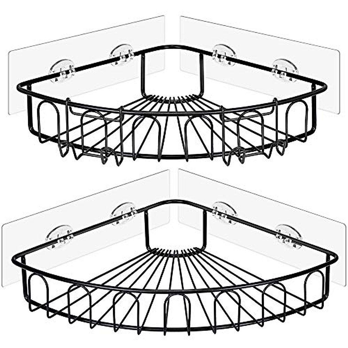 Orimade 4 Pack Transparent Adhesive Strip for Stainless Steel Corner Shower Caddies 8.66 x 2.75 inches (22 x 7 CM)