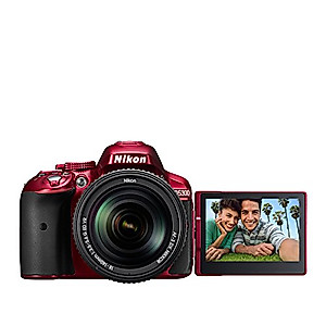 Nikon D5300 24.2 MP CMOS Digital SLR Camera with 18-55mm f/3.5-5.6G ED VR II Auto Focus-S DX NIKKOR Zoom Lens (Red)