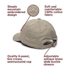Outdoor Cap Standard Mountain dad hat-unstructured soft cotton cap, Khaki, One Size