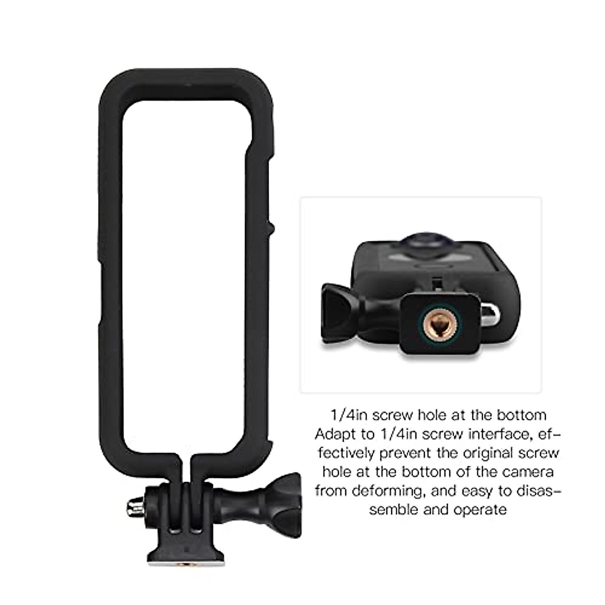 SALUTUY Camera Stand, Four Sections Adjusted Webcam Stand Drop Proof Scalable Shock Proof with Side Window for Insta360 ONE X2 Camera