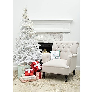 C&F Home Coastal Tree Pillow Holiday Xmas Winter Gift Present Embroidered Saying Christmas Decor Decoration Accent Pillow 10 x 10 White