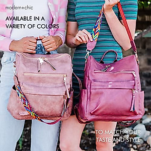 modern+chic Brielle Convertible Bag, Women's Backpack Purse with Shoulder Strap