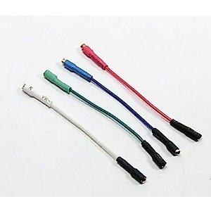 NEW 4 COLORED LEADS FOR TURNTABLE CARTRIDGE HEADSHELL TURNTABLE WIRES CONNECTORS