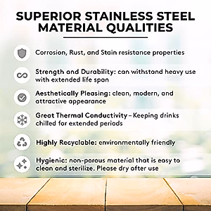 BREKX Aspen Heavy-Duty Stainless Steel Beverage Tub - Metal Ice and Drink Bucket, Large 25-Quart Beverage Tub for Parties