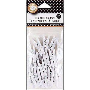 Mini Clothespin 25-Pack: White