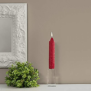 Root Candles 59768 Unscented Timberline Collenette 7-Inch Dinner Candles, 4-Count, Red