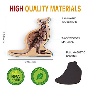 Steventoys Refrigerator Magnets for Kids Zoo Animals,Fridge Magnets for Toddlers Kids Magnets Toys Toddler Learning Developmental Toys Magnetic Toys for Baby Kids Wooden Animal Magnets