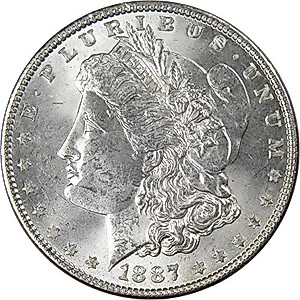1887 Morgan Dollar BU Uncirculated Mint State 90% Silver $1 US Coin Collectible