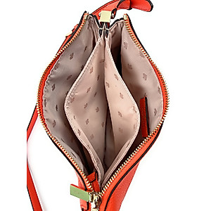 Kate Spade New York Leila Triple Gusset Crossbody (Coral Buds)