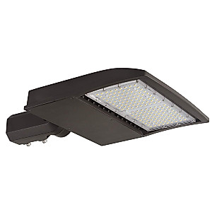 150w LED Shoebox Area Light [400w MH Equal] Parking Lot Lighting Street Lamp Stadium Light Flood Light Type III Distribution 5700k Daylight 20,250lm DLC Lighting Facts (150W Brown)