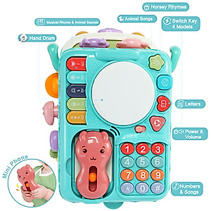 School Bus Toy with Music and Light, Intellectual Baby Girl Toys, Musical Toys for Toddlers 1-3, Learning Toys for Infant 18 Month, 2 3 Year Old Boys Girls