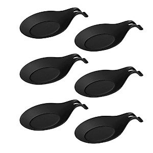 Hemoton Silicone Kitchen Utensils 12 Pcs Spoon Mat Silicone Pot Holders Utensil Holder Hot Pads for Ladle Spoon Holder Stable Spoon Fork Rest Spoon Rest Holder Dining Table Accessories