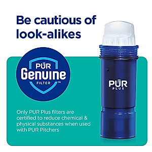 PUR PLUS Water Pitcher Replacement Filter with Lead Reduction (3 Pack), Blue â€“ Compatible with all PUR Pitcher and Dispenser Filtration Systems