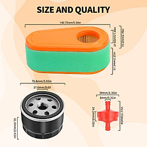 Aouton 795066 Air Filter 796254 Pre Filter for To-ro Timemaster 30 Inch Mower 775EX 800E 825E 850 850E 875EX 950E Engines HD775HW HU775AWD BS 111P02 111P0 55419 Air Filter with 12-050-01-S Oil Filter