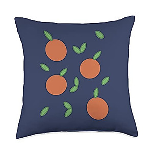 Summer Fruits Abstract Orange Fruit Pattern Throw Pillow, 18x18, Multicolor