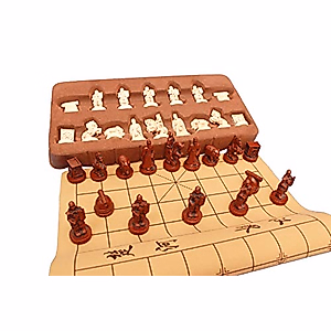 IADUMO Chinese Chess Set,Traditional Xiangqi Board Game with Resin Chess Pieces,Leather Travel Chess Set,Women & Men Gifts for Christmas Thanksgiving Birthday