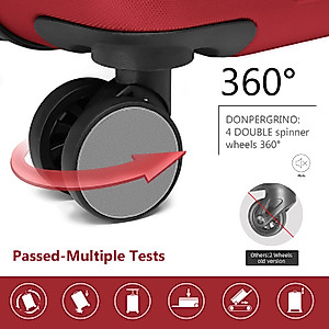 LARVENDER Luggage 5 Piece Sets, Expandable Luggage Sets Clearance, Suitcases with Spinner Wheels, Hard Shell Luggage Carry on Luggage Set with TSA Lock (Red)