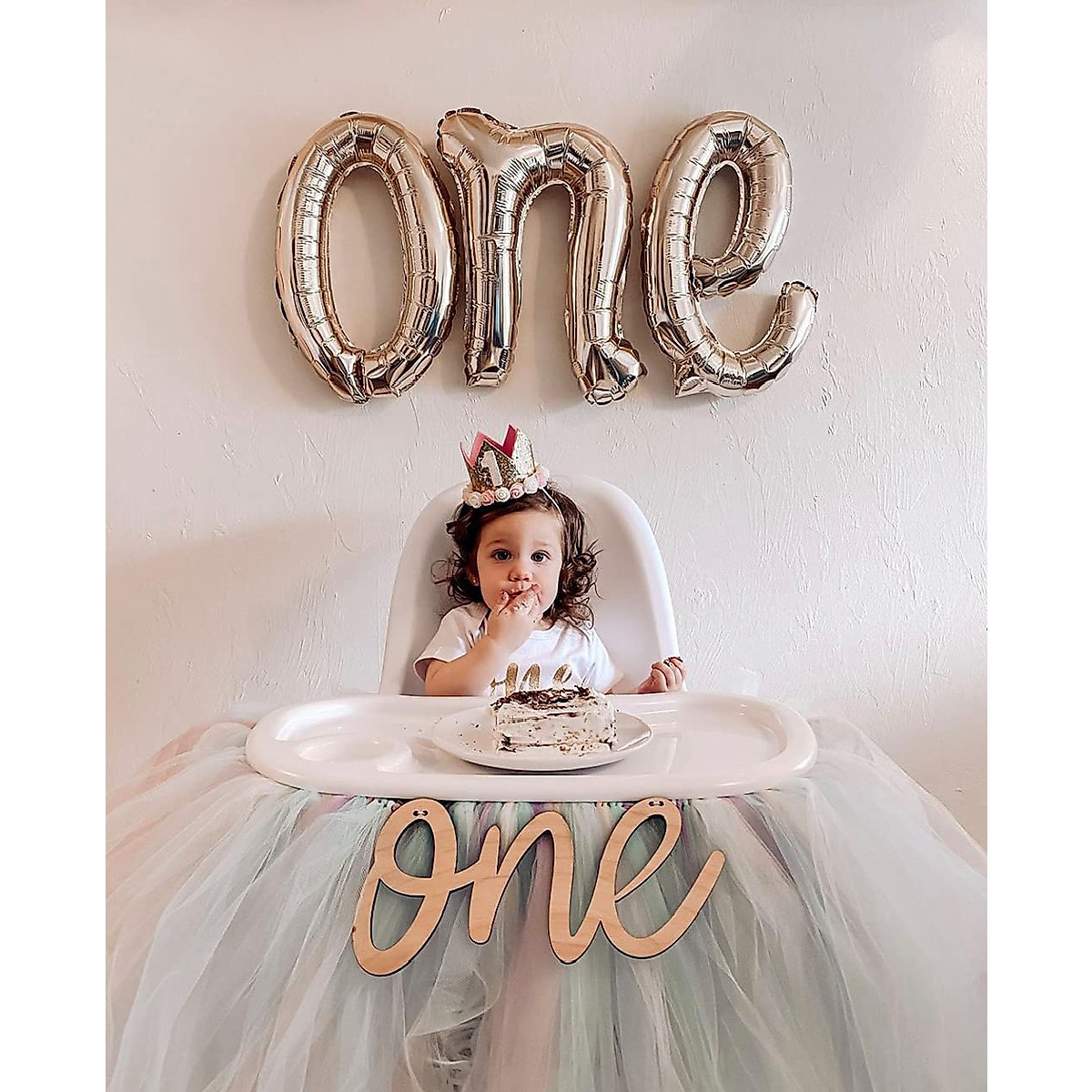 Bump and Beyond Designs Baby-Girls First Birthday Outfit Girls One Year Old Birthday Shirt Gold Glittre, 12-18 Months, Cap Sleeve