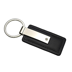 Au-TOMOTIVE GOLD, INC. Officially Licensed Black Leather Key Chain for Honda