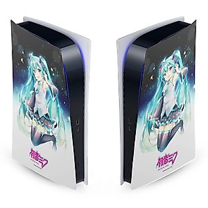 Head Case Designs Officially Licensed Hatsune Miku Night Sky Graphics Matte Vinyl Faceplate Sticker Gaming Skin Decal Cover Compatible With Sony PlayStation 5 PS5 Digital Edition Console
