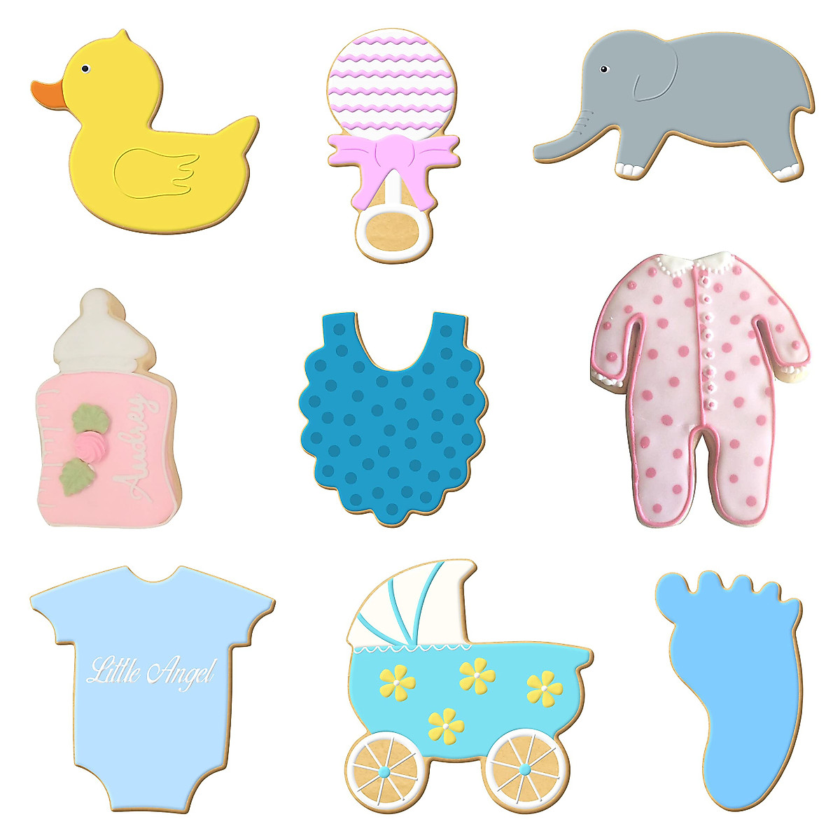 Foose Cookie Cutters 9 Piece Baby Shower Set, Made in USA