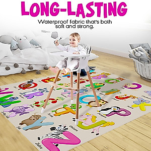 MiamiMor Splat Mat for Under High Chair/Arts/Crafts, Polyester Material, Waterproof Mat and Anti-Slip Floor Protector