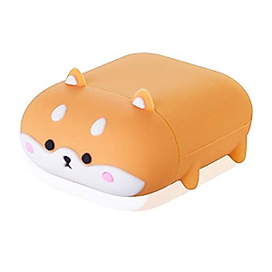 Jowhep Case for AirPod 2/1 Cartoon Design Cute Silicone Cover with Keychain Fashion Funny Shockproof Soft Protective Skin for Air Pods 2&1 Girls Boys Kawaii Shell Cases for AirPods 1/2 Sleeping Dog