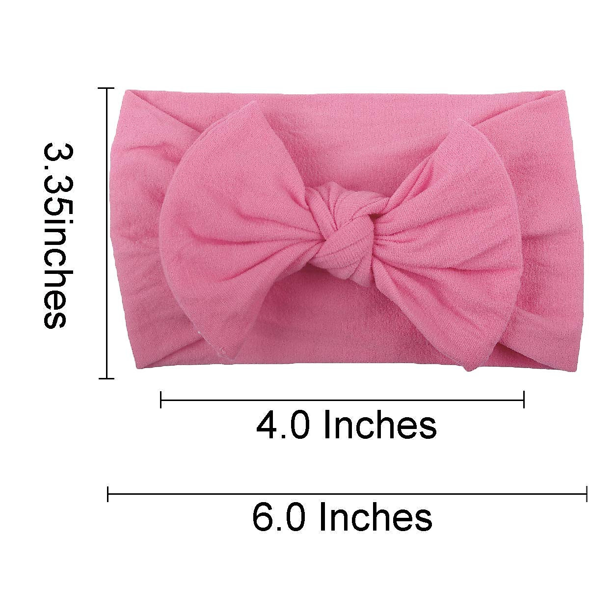 DED 18 Pieces Nylon Newborn Headbands Hair Bows Elastics Soft Bands Headwraps for Newborns Infants Toddlers