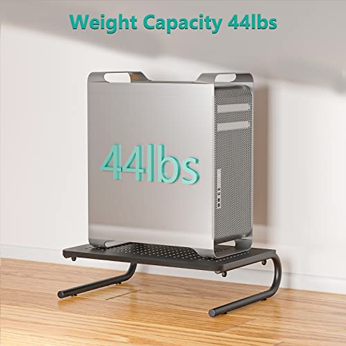 WALI Vented Metal Monitor Stand Riser - Ergonomic Desk Storage