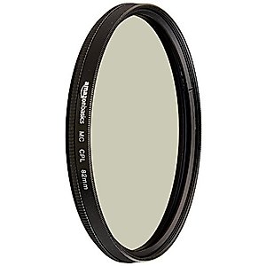 Amazon Basics Circular Polarizer Camera Lens Filter - 82 mm