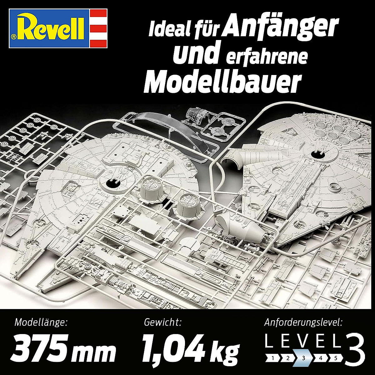 Revell 06718 Star Wars Millennium Falcon (Han Solo) 1:72 Scale Unbuilt/Unpainted Plastic Model Kit
