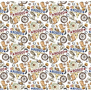 Stesha Party Western Wrapping Paper Rodeo Gift Wrap - Folded Flat 30 x 20 Inch (3 Sheets)