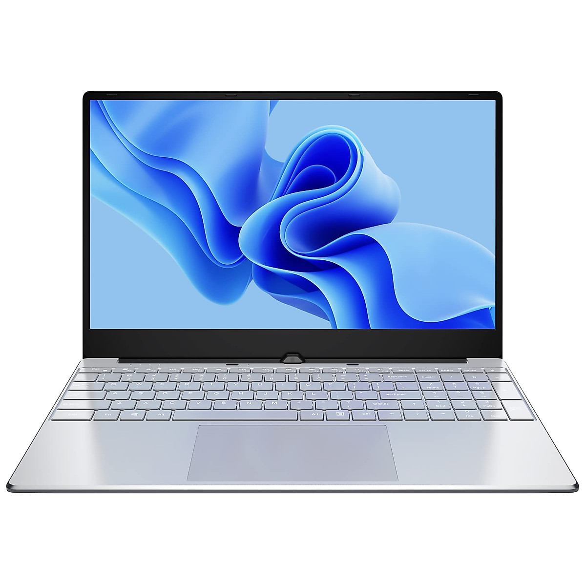 TOPOSH Windows 10 Laptop,15.6 inch PC Notebook,8GB RAM+256GB SSD,Intel Celeron 5205U,for Business use,Backlit Keyboard Dual Core,WiFi Bluetooth-Silver