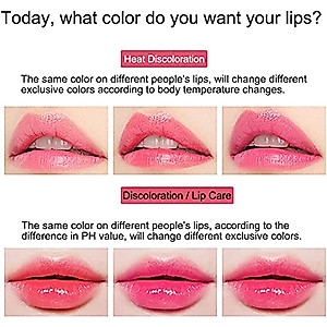 Amazfly 2 Pcs Aloe Vera Lipstick, Clear Jelly Lipsticks, Magic Temperature Color Change Lipstick Lip Blam Moisturizing Long Lasting Lip Makeup (2Pcs)
