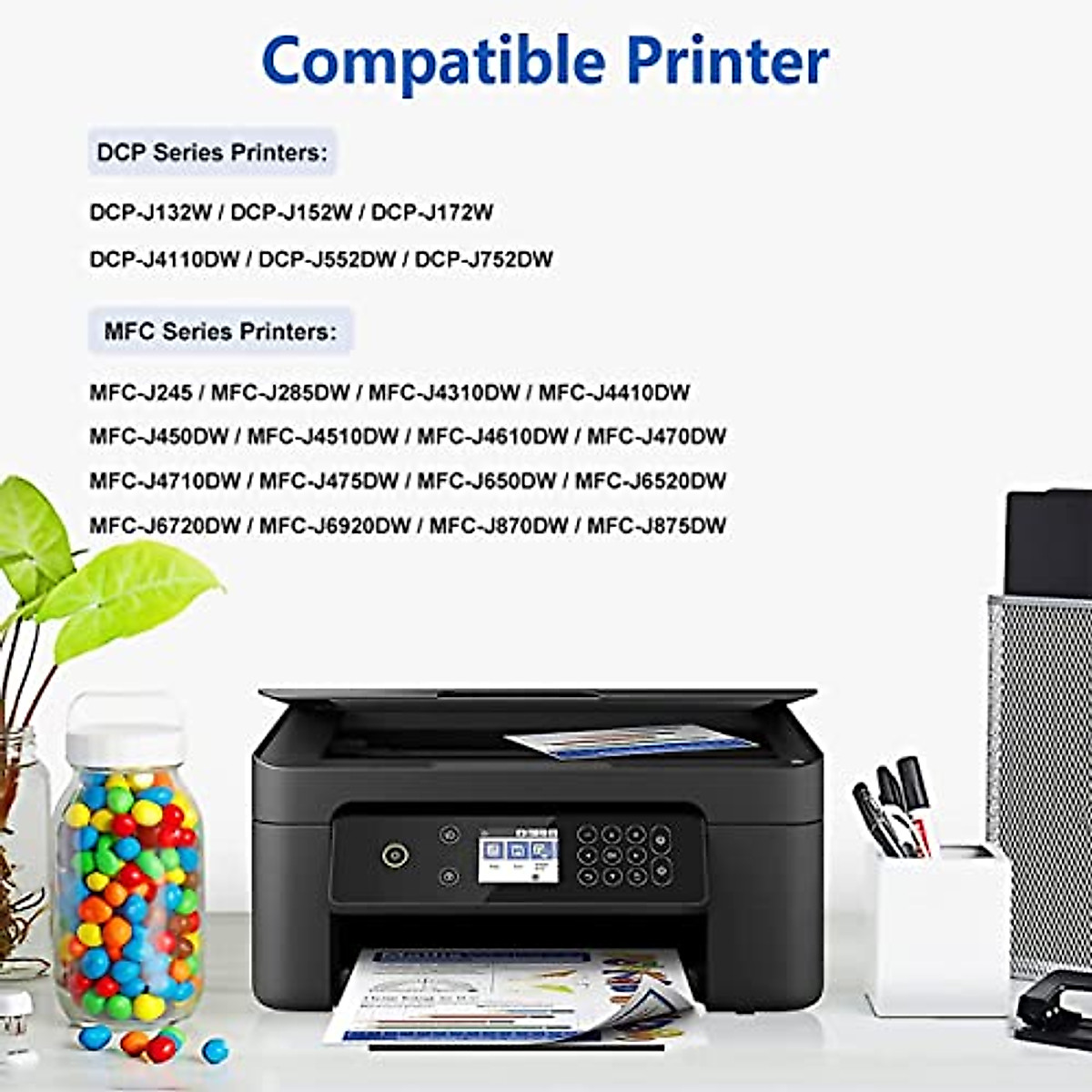 Jalada Compatible Ink Cartridge Replacement for Brother LC103 LC103XL LC101 LC101XL Compatible for Brother MFC J870DW J450DW J470DW J650DW J4410DW J4510DW J4710DW J6720DW Printer (5C 5M 5Y)