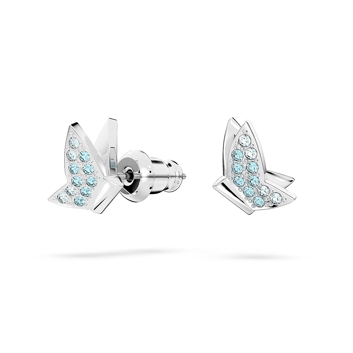 Swarovski Lilia Butterfly Necklace, Earrings, and Bracelet Crystal Jewelry Collection, Blue Crystals in a Rhodium Tone Finished Setting