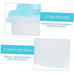 Mikinona 1Set Cake Boxes and Ice Cream Containers Reusable Plastic Ice Cream Tubs for Freezer Storage Ideal for Homemade Ice Cream and Desserts