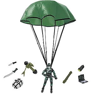 Click N' Play Military Toys Airborne Trooper 10 Piece Play w/Accessories Military Action Figures Toy Set with Soldier Men &Military Accessories, Army Men Toys for Boys Ages 3 Military