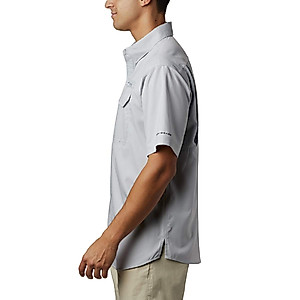 Columbia Men's Low Drag Offshore Short Sleeve Shirt, UPF 40 Protection, Moisture Wicking Fabric T-Shirt,Cool Grey,XX-Large