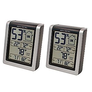 AcuRite 00613A1 Indoor Humidity Monitor (2 Pack) by AcuRite
